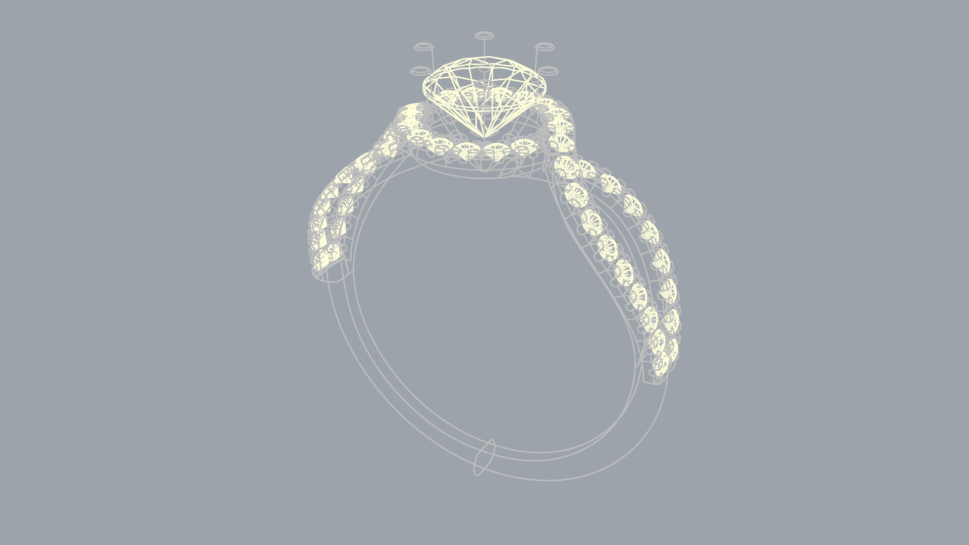 STL file Twist Halo Engagement Ring 3D print 😇 ・3D print design to ...