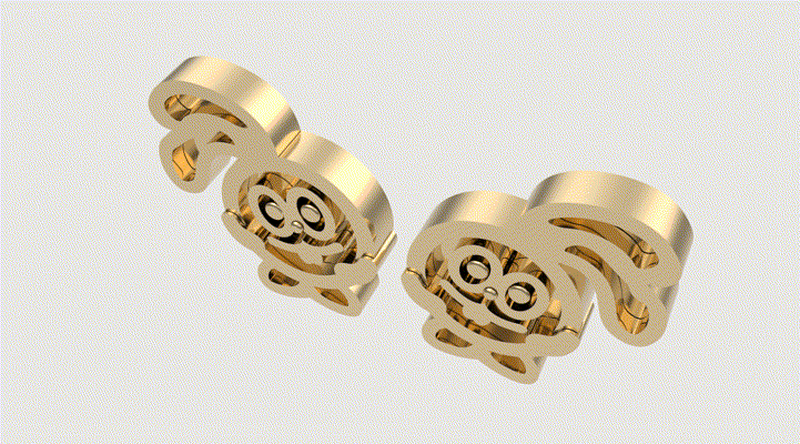 3D file Bunny Animation Hare Earrings 3D print 💍 ・3D printable design ...