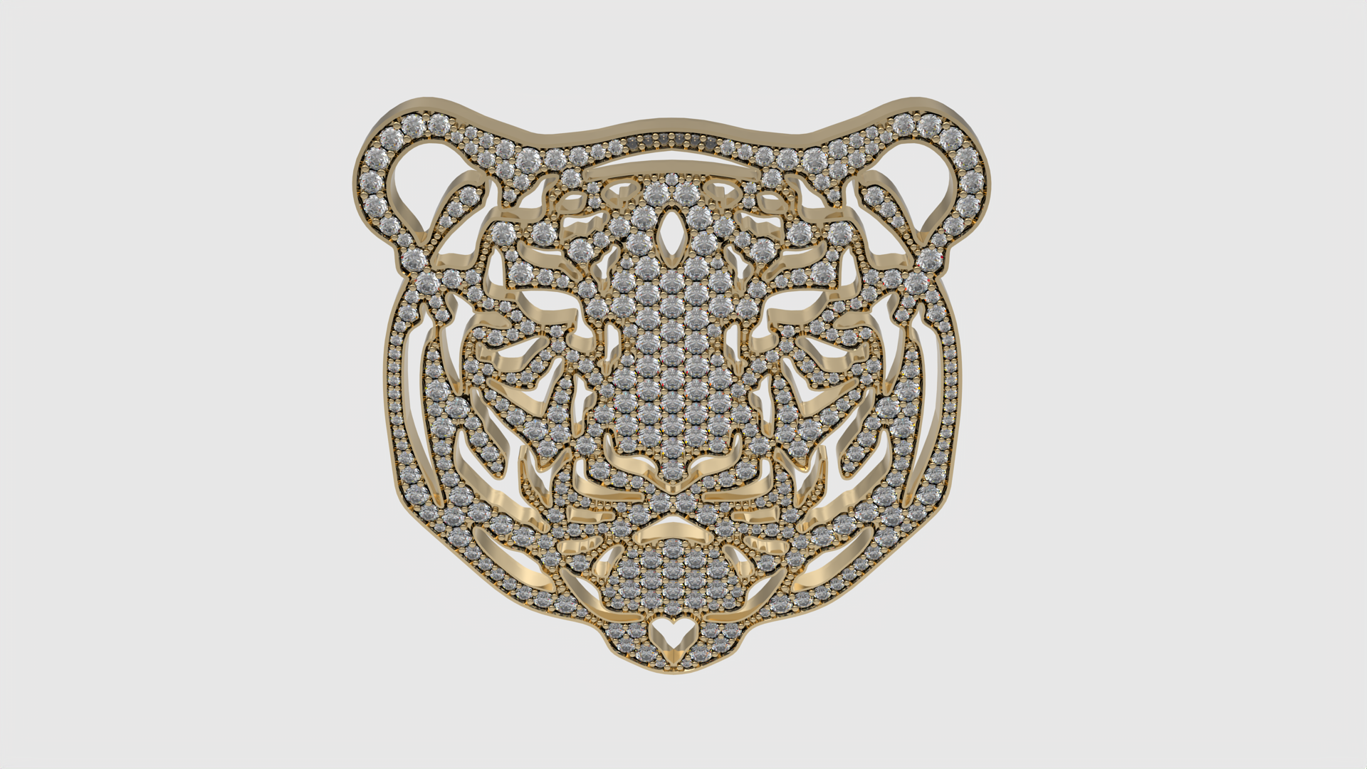 3D file Tiger Face Pendant with Intricate Details 3D print 🐅 ・3D ...