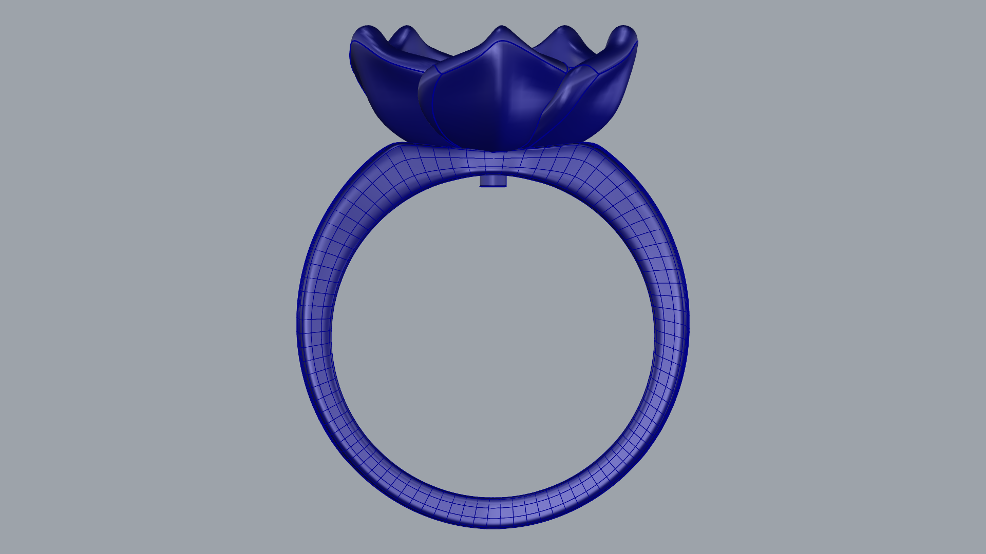 💍 Floral-Inspired Gemstone Ring 3D print・ STL File for 3D printing・Cults