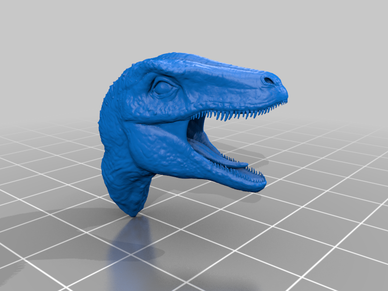 👹 Velociraptor Blue with Base・Free 3D File for ・Cults
