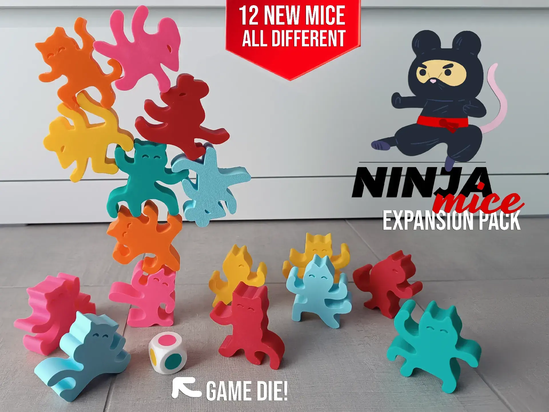 Archivo STL gratis Ninja Mice: Pack de expansión Ninja Cats 🥷 (3MF)・Modelo para descargar y ...