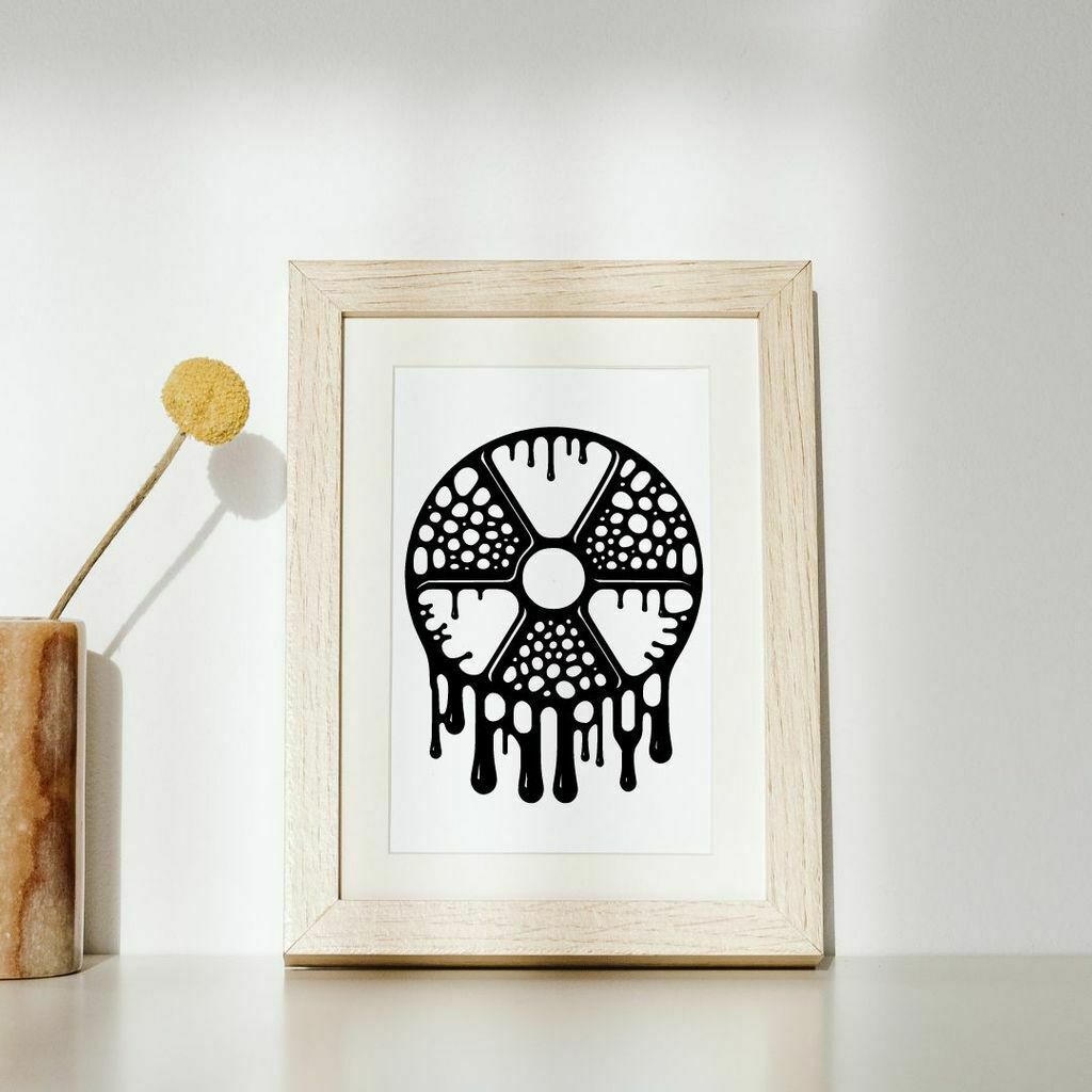 Free 3D file Radioactive label / Značka radioaktivity wall or table ...