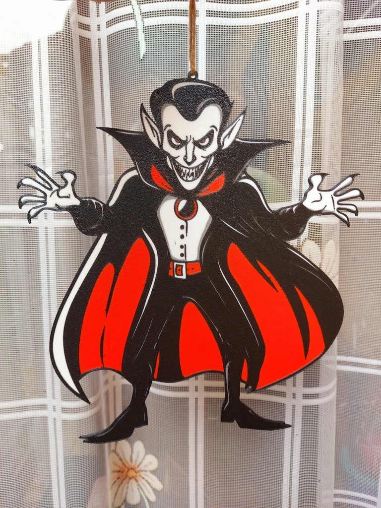 Free 3D file Halloween cartoon Vampire window decoration 🎃 ・3D ...
