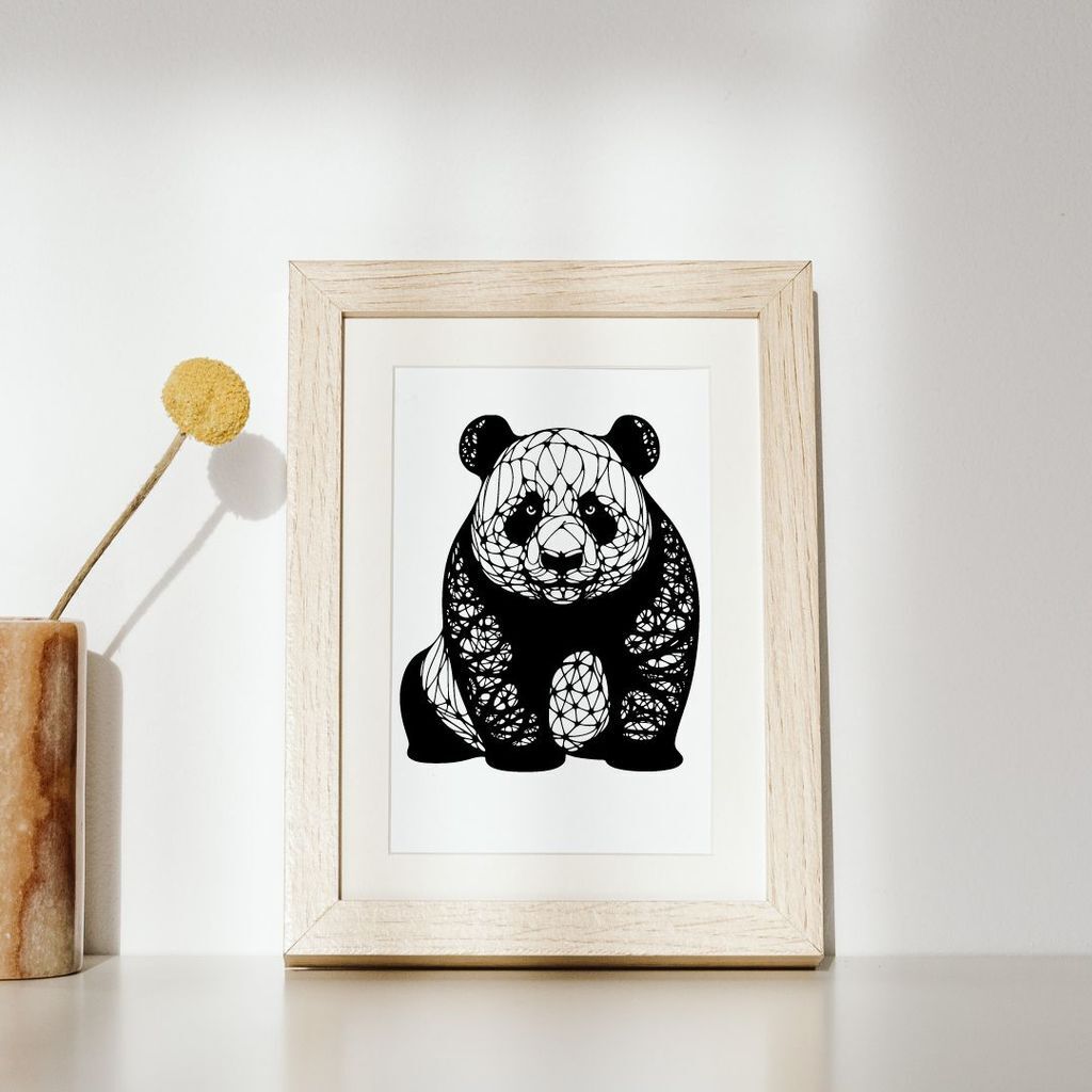 Free 3D file Giant panda voronoi wall or table decoration 🐼 ・3D printer ...