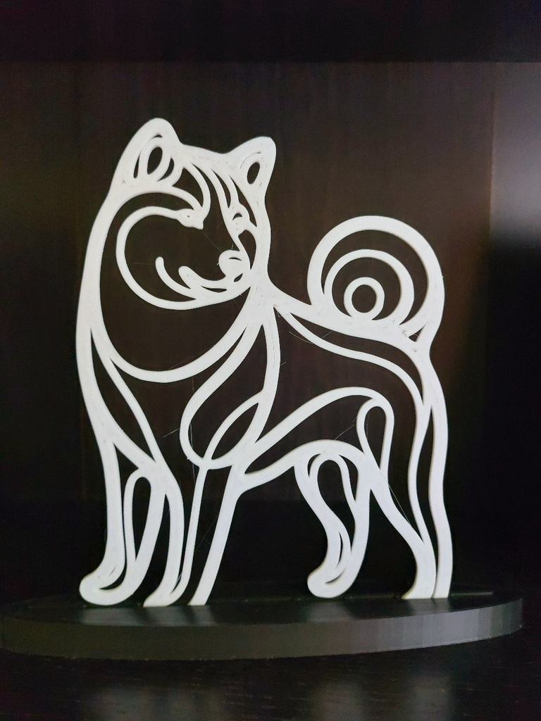 🐕 Dog Shiba inu 2 / Pes shiba inu 2 wall decoration・Free 3D File for ・Cults