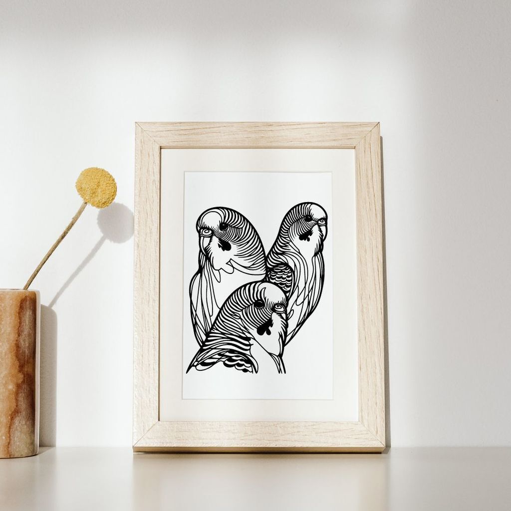 🎨 Parakeets / Andulky wall or table decoration・Free 3D File for ・Cults