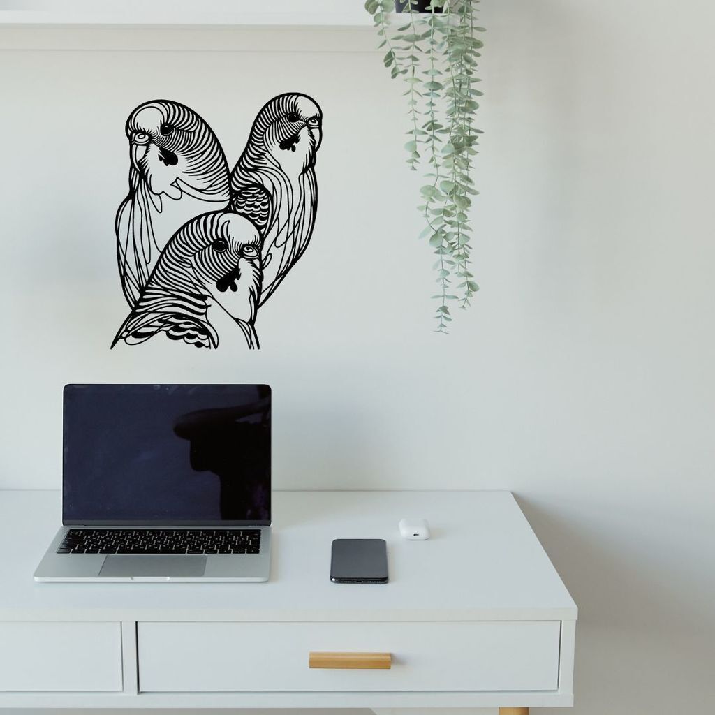 🎨 Parakeets / Andulky wall or table decoration・Free 3D File for ・Cults