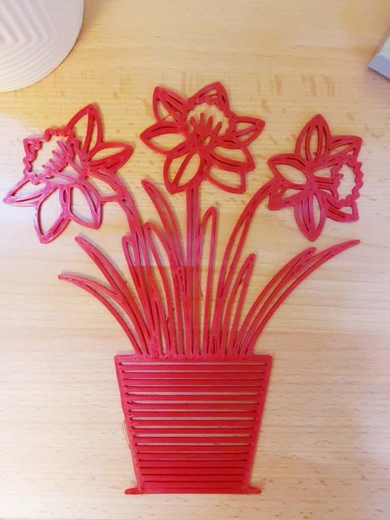 Free 3D file Daffodil in a flowerpot / Narcis v květináči wall of table ...
