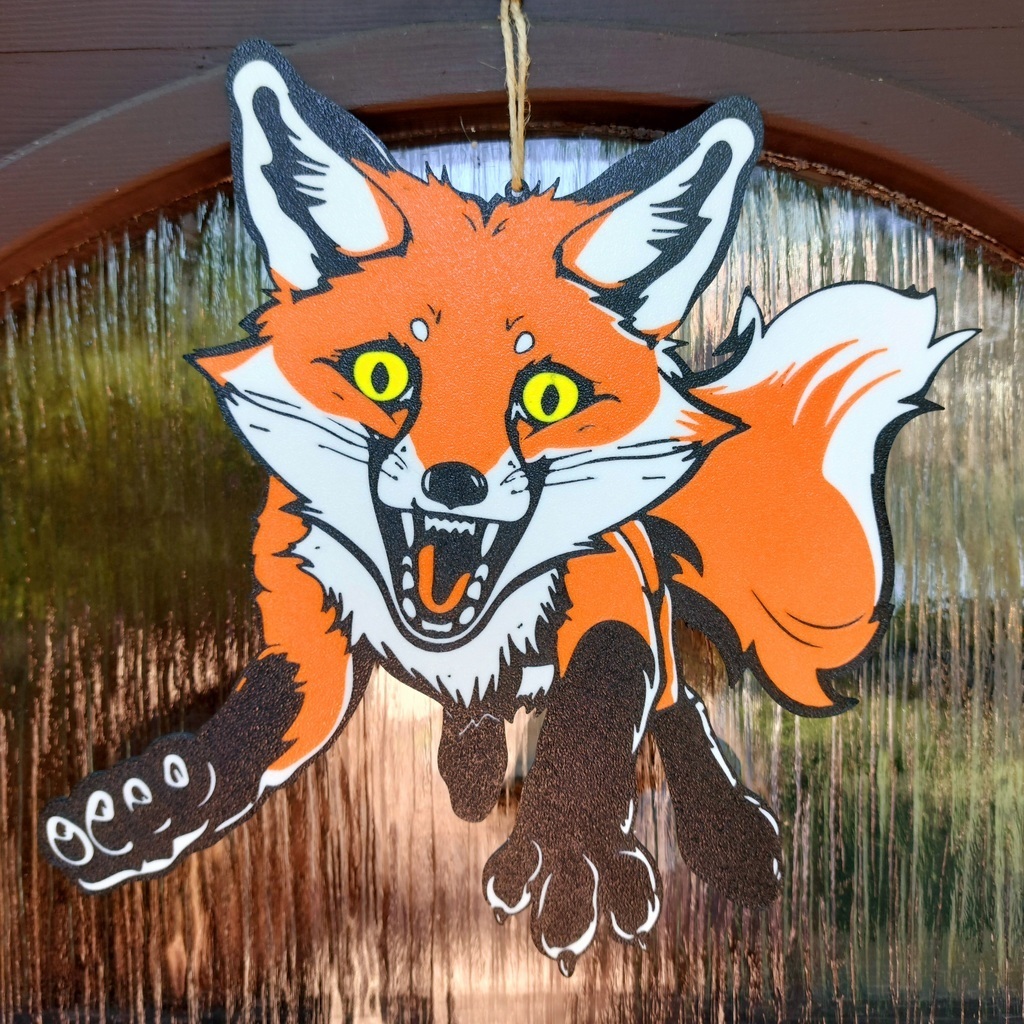 Free 3D file Halloween scary Fox window decoration 🎃 ・3D printable ...