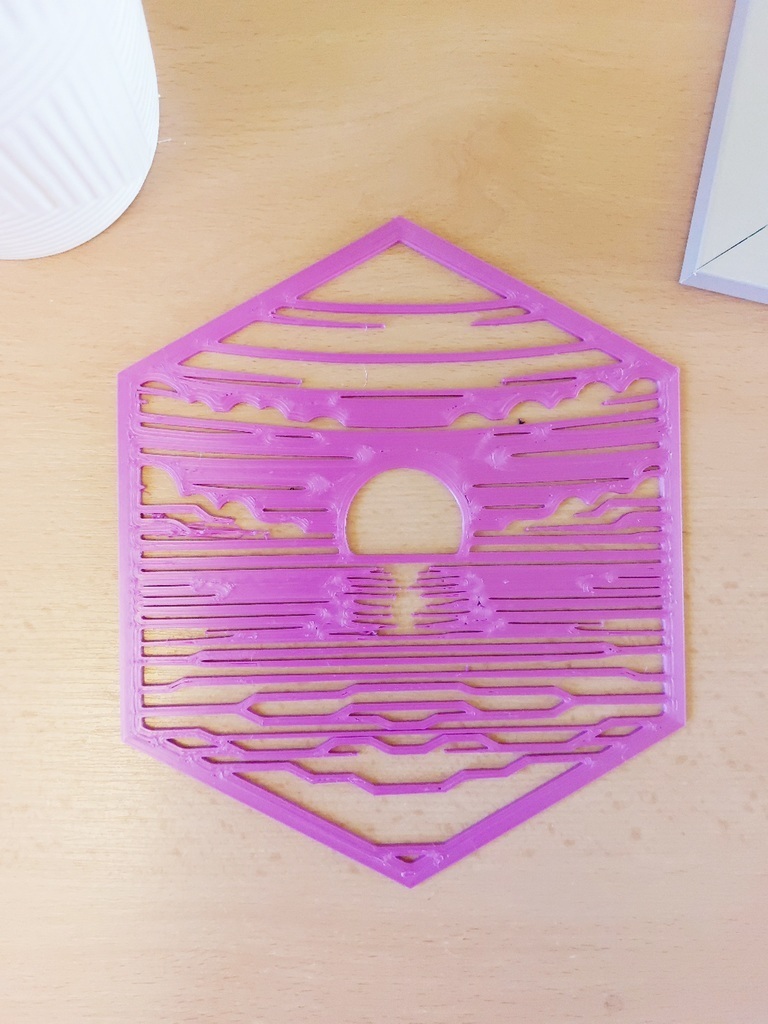 Free 3D file Sunset over the water surface wall or table decoration 🌇 ...