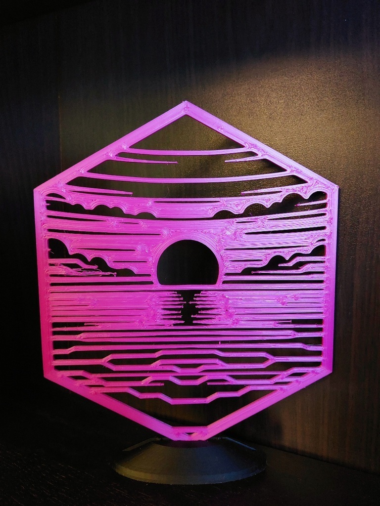 Free 3D file Sunset over the water surface wall or table decoration 🌇 ...