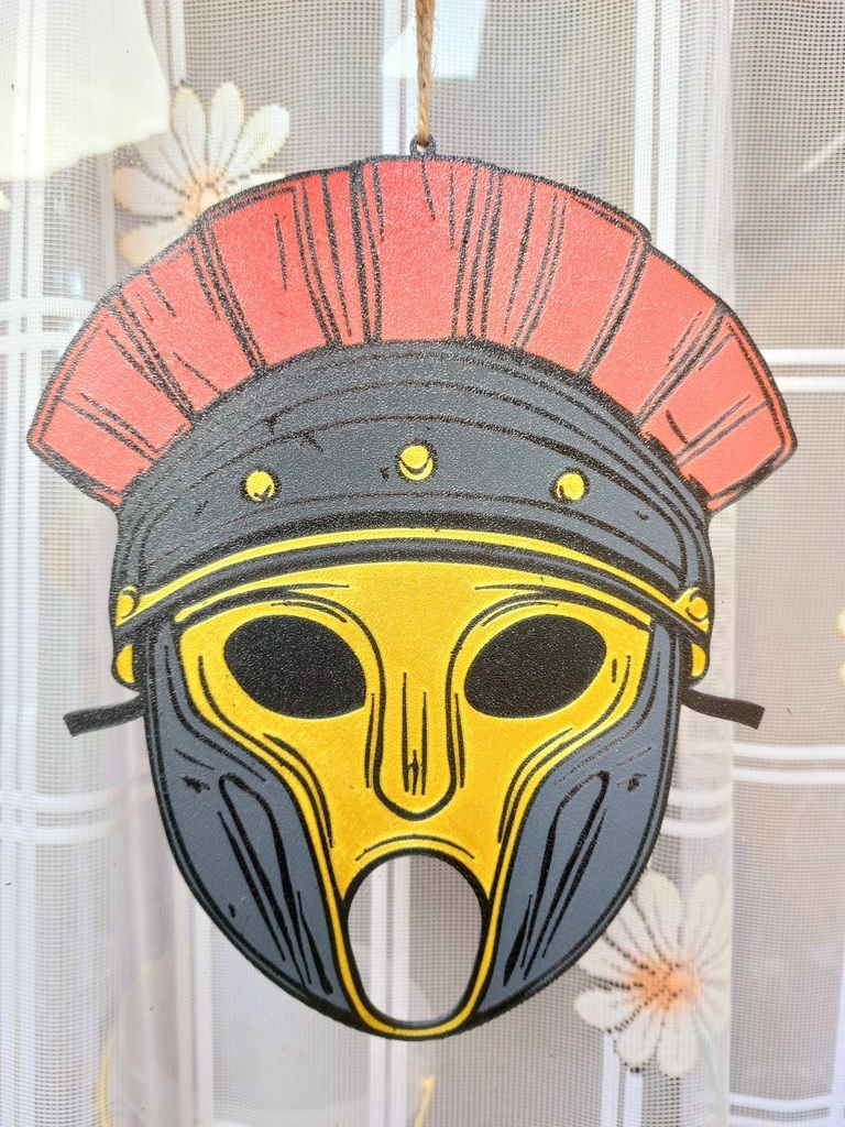 Free 3D file Halloween scary Gladiator mask window decoration 🎃 ・3D ...