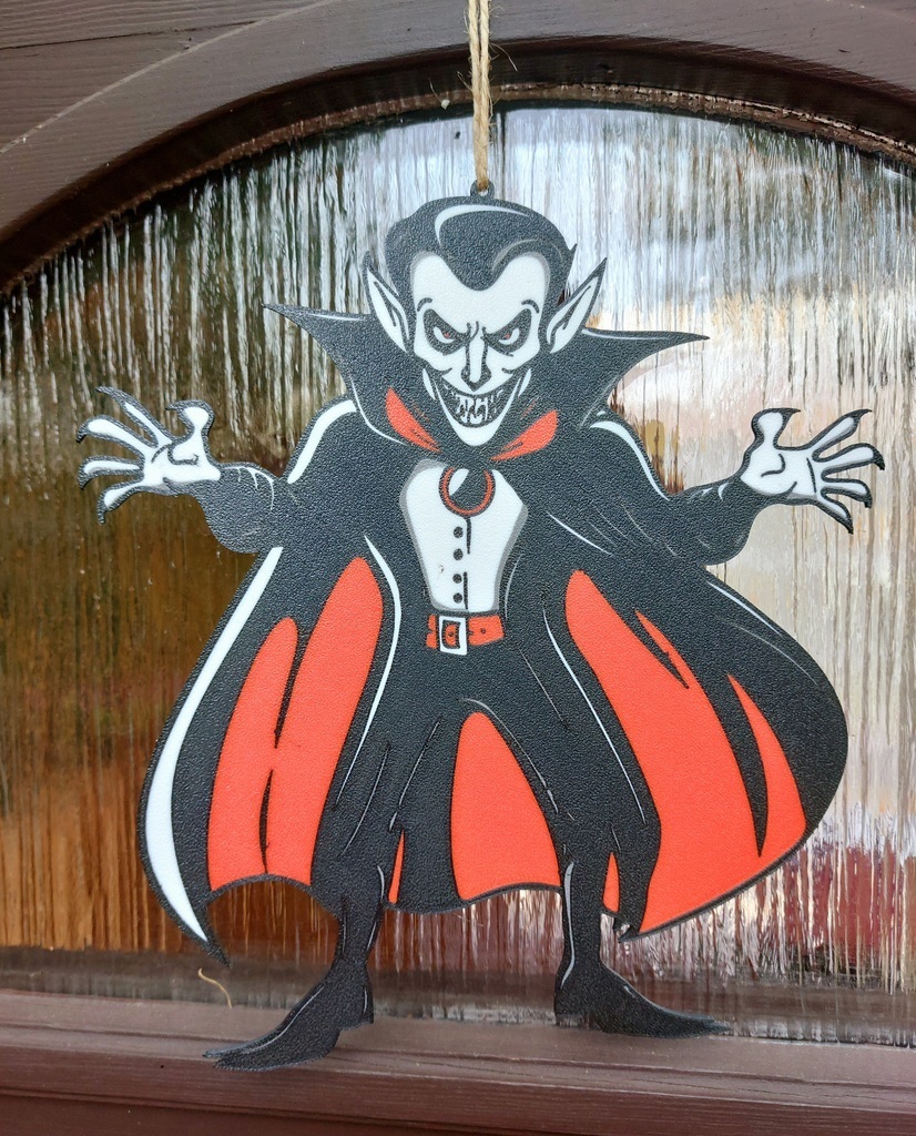 Free 3D file Halloween cartoon Vampire window decoration 🎃 ・3D ...