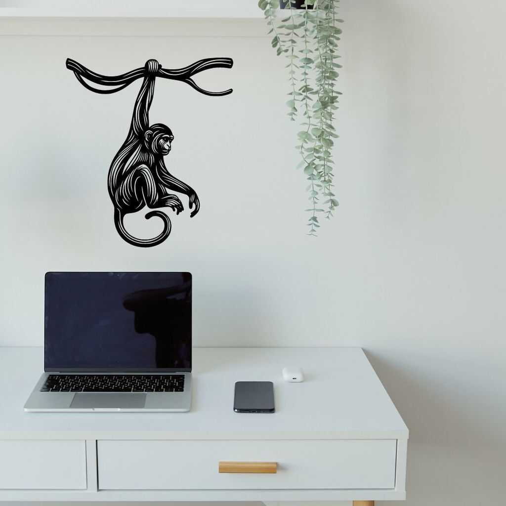 Free 3D file Monkey on a branch wall or table decoration 🐒 ・Object to ...