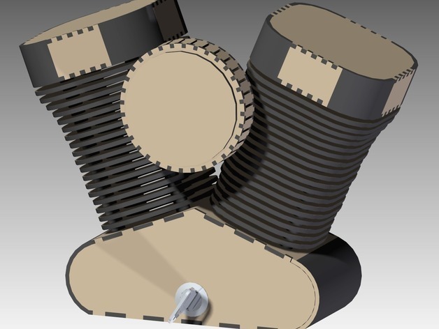 🪵 wooden V2 engine desk lamp・Free 3D File for ・Cults
