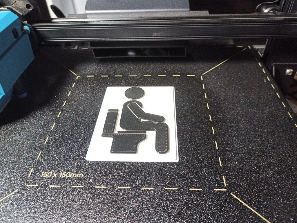 🚽 Toilet Signboard Restroom washroom・Free 3D File for ・Cults