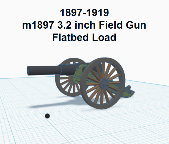 🔫 m1897 3.2 inch Field Gun (HO SCALE)・Free 3D File for ・Cults