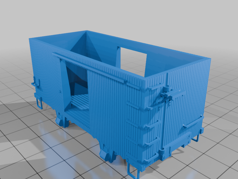 🚆 20' 2 axle Boxcar (HO SCALE)・Free 3D File for ・Cults
