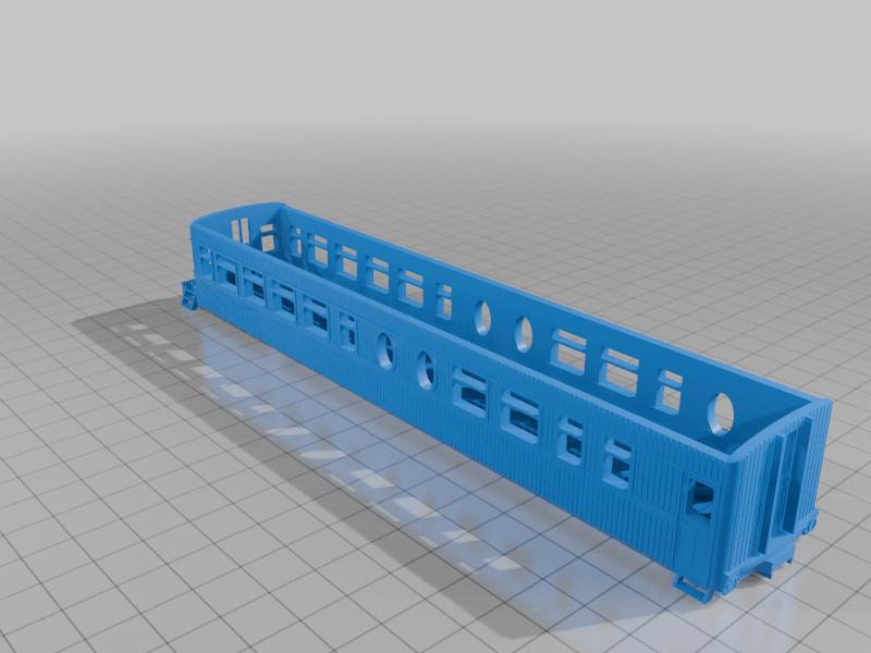 🚗 60' Woodside Business car (HO SCALE)・Free 3D File for ・Cults