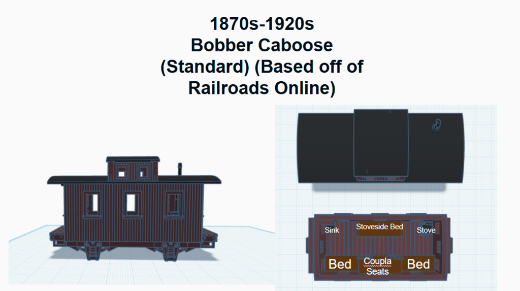 🚆 Bobber Caboose (HO SCALE)・Free 3D File for ・Cults