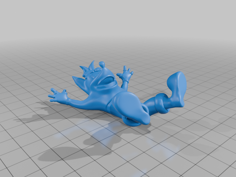 Archivo 3D gratis Personaje articulado Crash Bandicoot Fox Flexible 🦊 ...