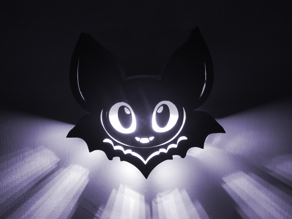 🦇 Cute Bat NightLight Lamp・Free 3D File for ・Cults