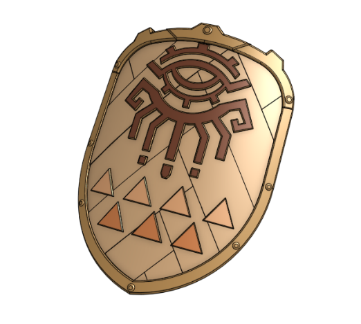 Free 3D file Zelda TOTK Old Wooden Shield 👴・3D printable model to ...