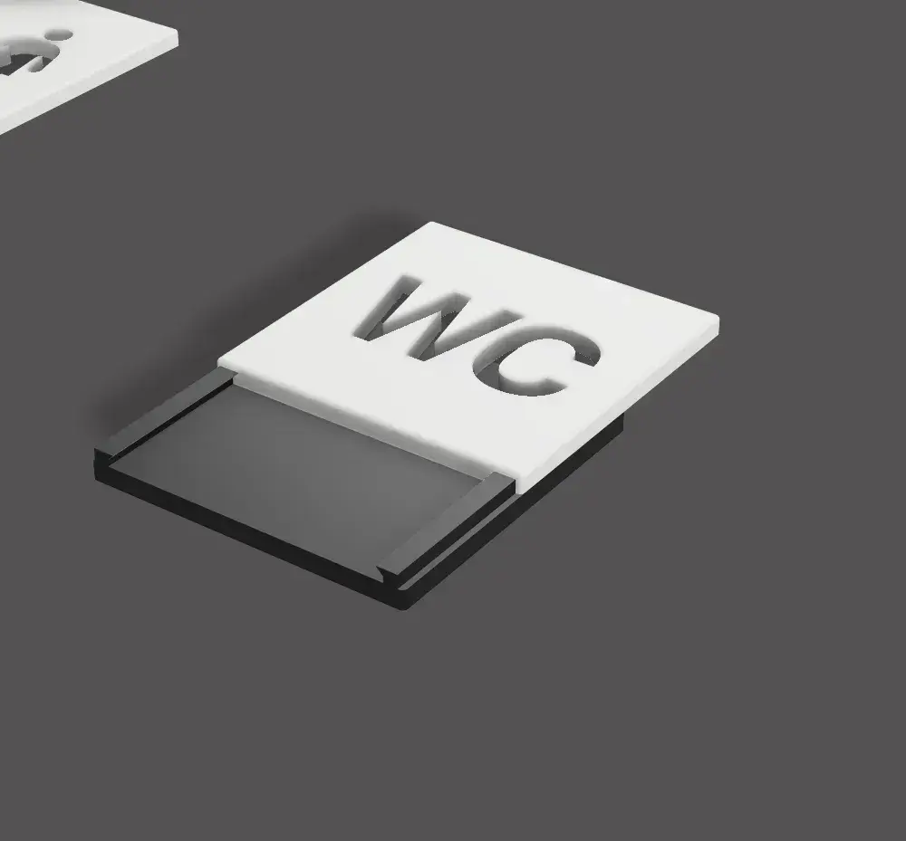 🚽 Toilet/Restroom Sign | IconSystem3D・Free 3D File for ・Cults