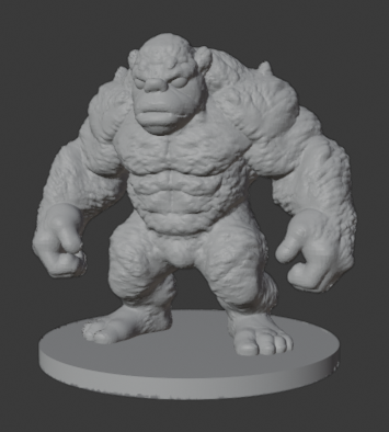 👹 Giant Ape / Ogre #4 - 50mm (DND / TTRPG)・Free 3D File for ・Cults