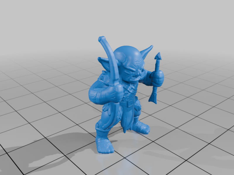 👺 Chibi / Retro Goblin Fighter 20mm (DND/TTRPG)・Free STL File for 3D ...