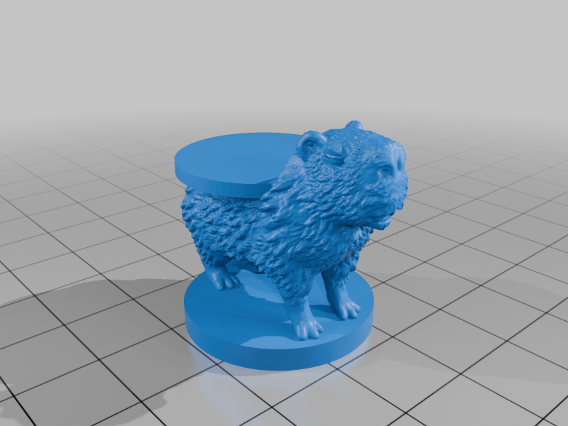 🎲 Capybara Mount 20mm, 25mm & 50mm (DND / TTRPG)・Free 3D File for ・Cults
