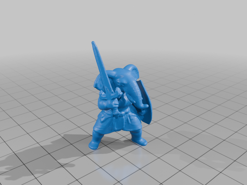 Free 3D file Loxodon, Elephantfolk Fighter Female 25mm (DND / TTRPG) ♀️ ...