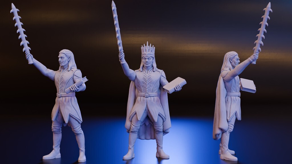 🎲 Human Noble Wizard (DND / TTRPG)・Free STL File for 3D printing・Cults