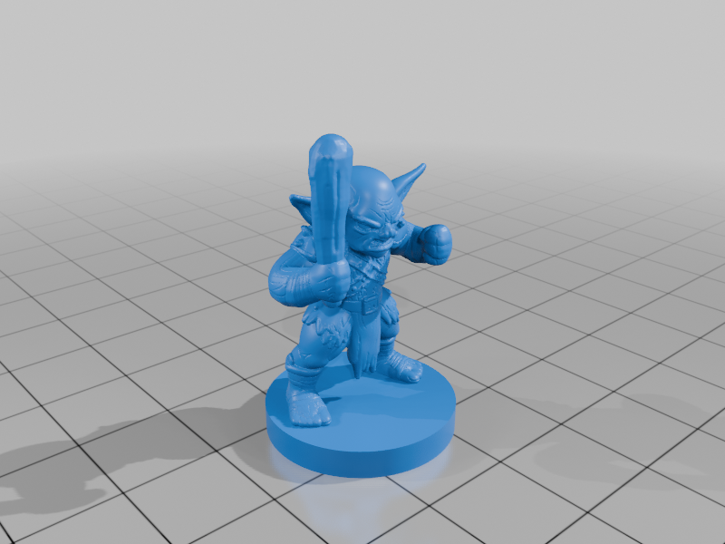 👺 Chibi / Retro Goblin Fighter 20mm (DND/TTRPG)・Free STL File for 3D ...