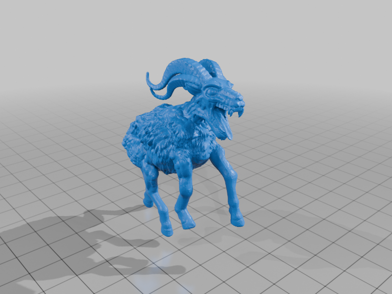 ⛰️ Sangzor Giant Mountain Goat (DND / TTRPG)・Free 3D File for ・Cults