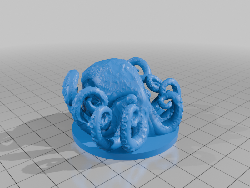 🐙 Giant Octopus 50mm/25mm (DND / TTRPG)・Free 3D File for ・Cults