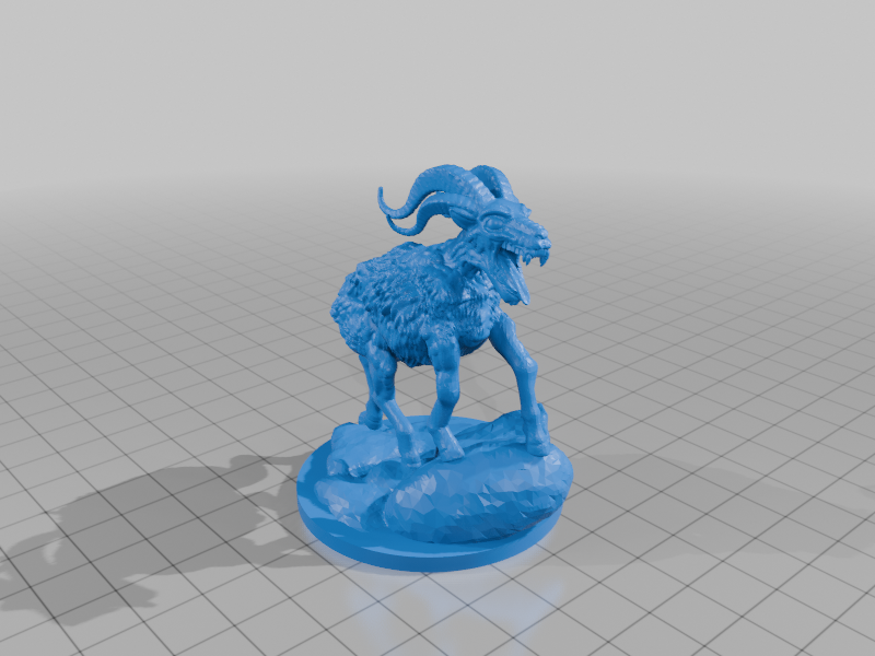⛰️ Sangzor Giant Mountain Goat (DND / TTRPG)・Free 3D File for ・Cults