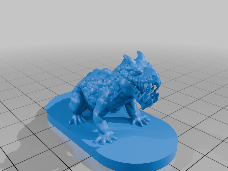 🐉 Komodo Dragon, Giant Lizard # 4 - 50mm x 25mm Baseplate (DND / TTRPG ...