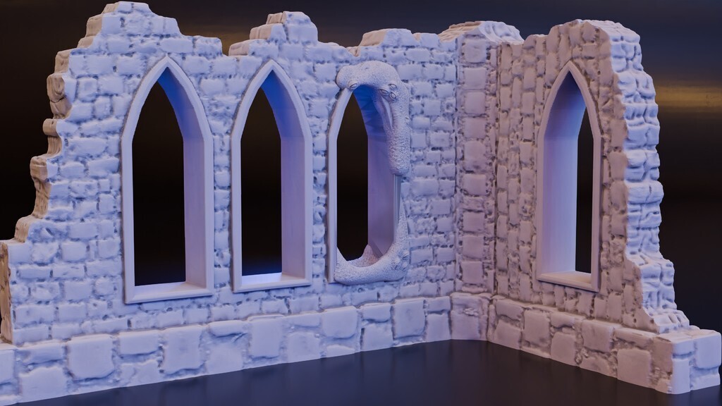 🎲 Alkilith + Ruined Walls (DND / TTRPG)・Free STL File for 3D printing・Cults