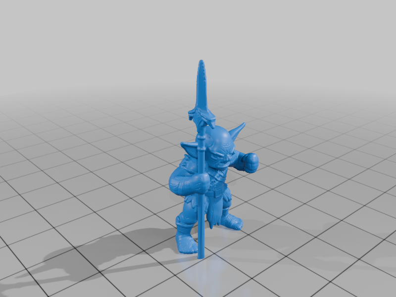 👺 Chibi / Retro Goblin Fighter 20mm (DND/TTRPG)・Free STL File for 3D ...