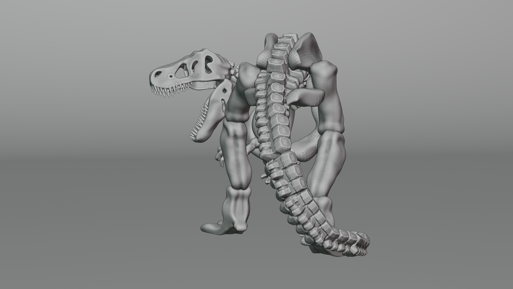 🦖 T-Rex / Dinosaur Skeleton V2 (DND / TTRPG)・Free STL File for 3D ...