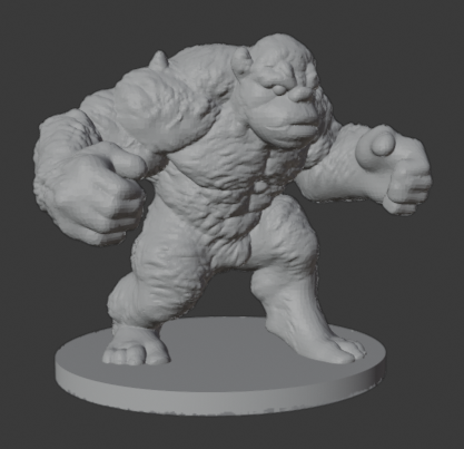 👹 Giant Ape / Ogre #4 - 50mm (DND / TTRPG)・Free 3D File for ・Cults