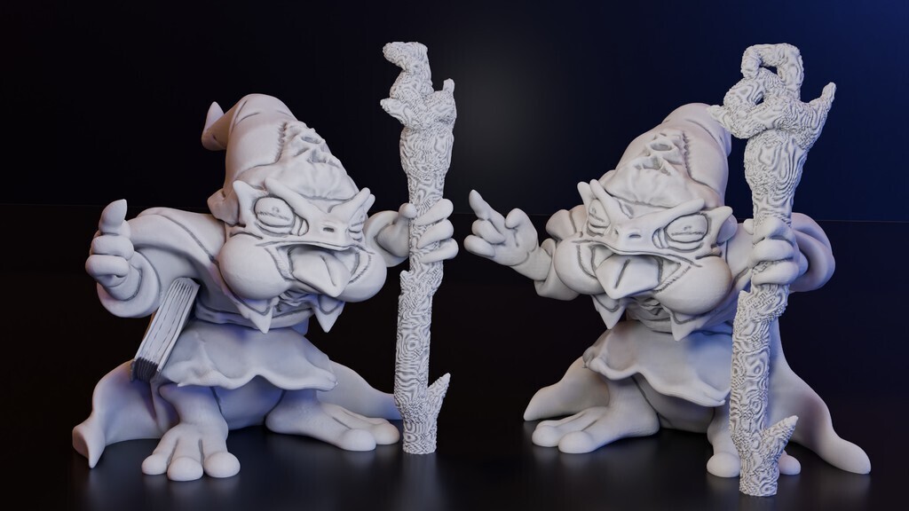 🎲 Frogfolk, Grung Warlock - Murgaxor (DND / TTRPG)・Free 3D File for ・Cults