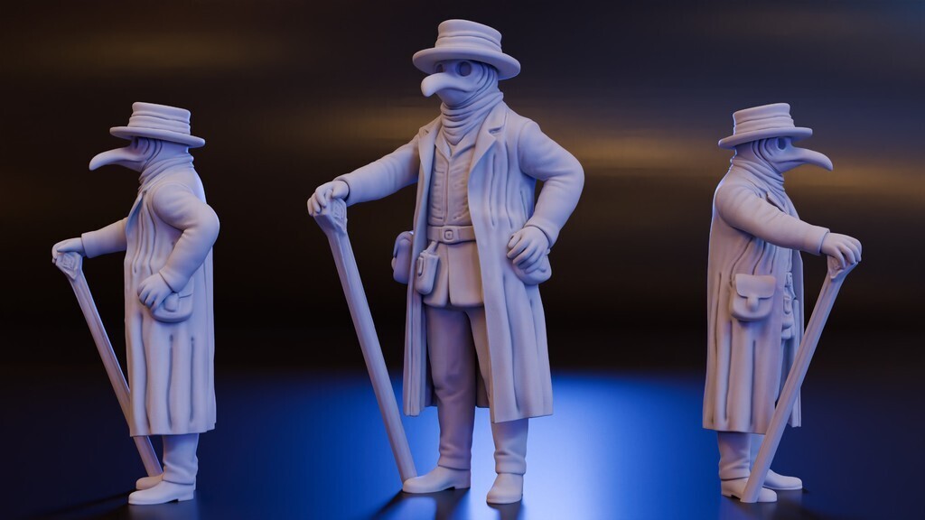 🩺 Cleric - Plague Doctor (DND / TTRPG)・Free STL File for 3D printing・Cults