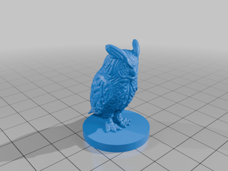 🦉 Great Wise Owl 20mm, 25mm and 200mm + Low Poly (DND / TTRPG)・Free 3D ...