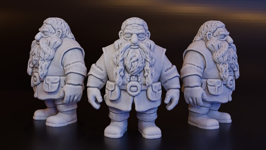 🎲 Gundren Rockseeker, Dwarf Merchant (DND / TTRPG)・Free 3D File for ・Cults
