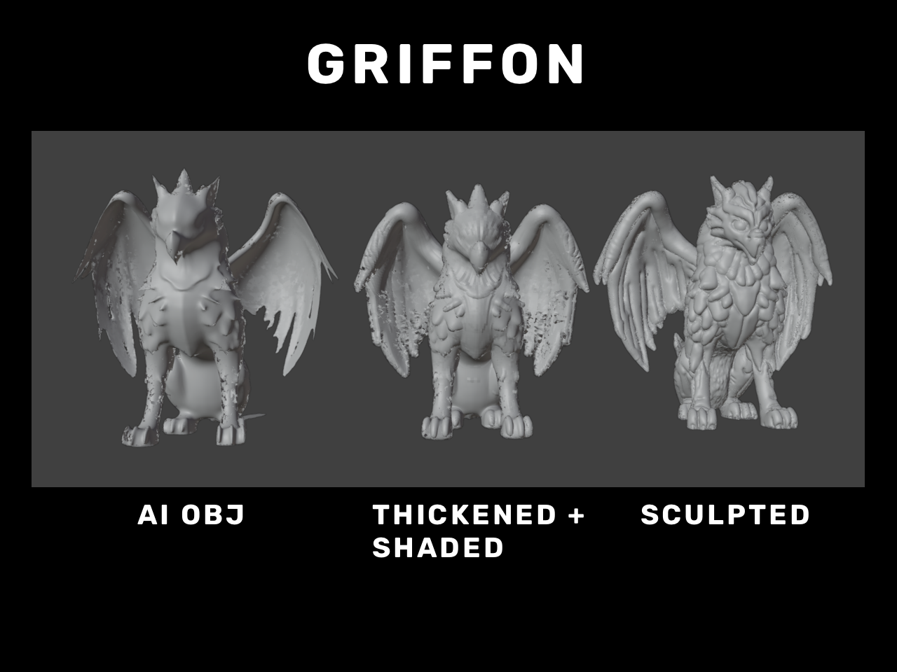 🎲 Griffon, 50mm (DND / TTRPG)・Free 3D File for ・Cults