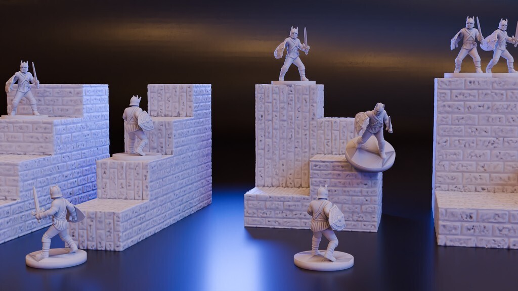 🎲 Stairs Collection 2.0 (DND / TTRPG)・Free STL File for 3D printing・Cults