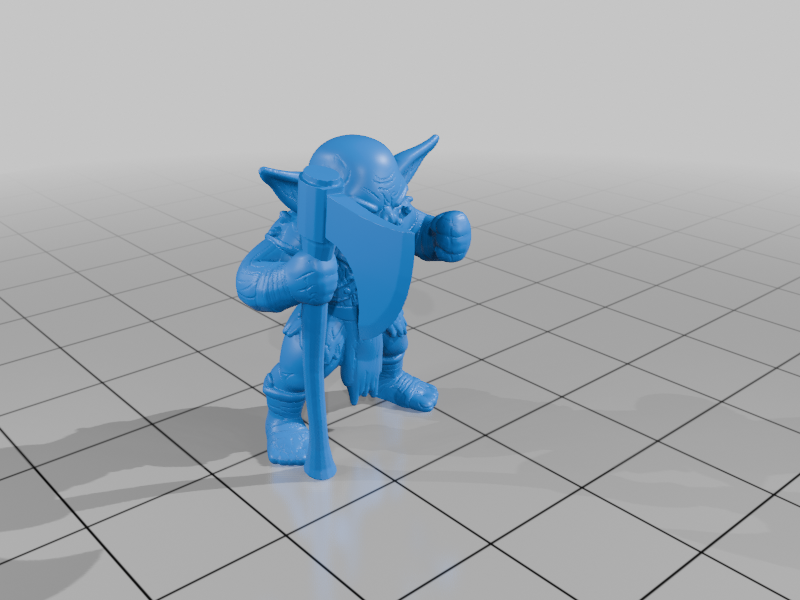 👺 Chibi / Retro Goblin Fighter 20mm (DND/TTRPG)・Free STL File for 3D ...